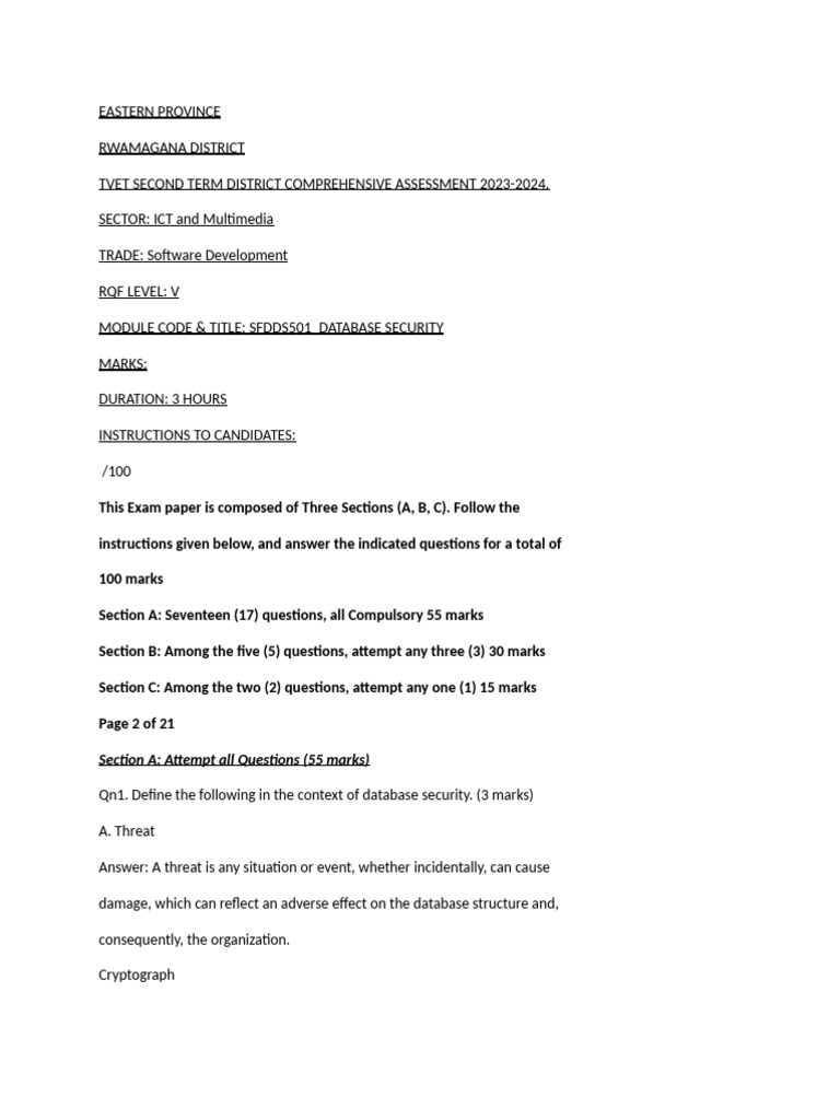 databases | PDF | Information Security | Computer Security