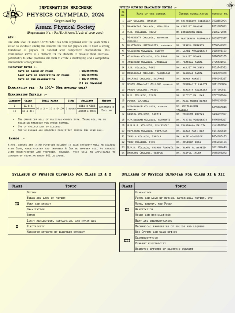 APS Brochure 2024 | PDF | Electricity | Physics