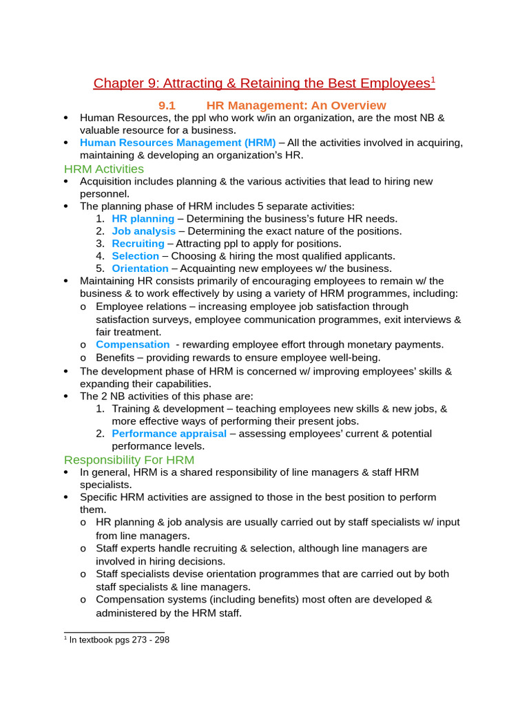 Business Management Notes (Semester 2) - 2 | PDF | Marketing | Human ...
