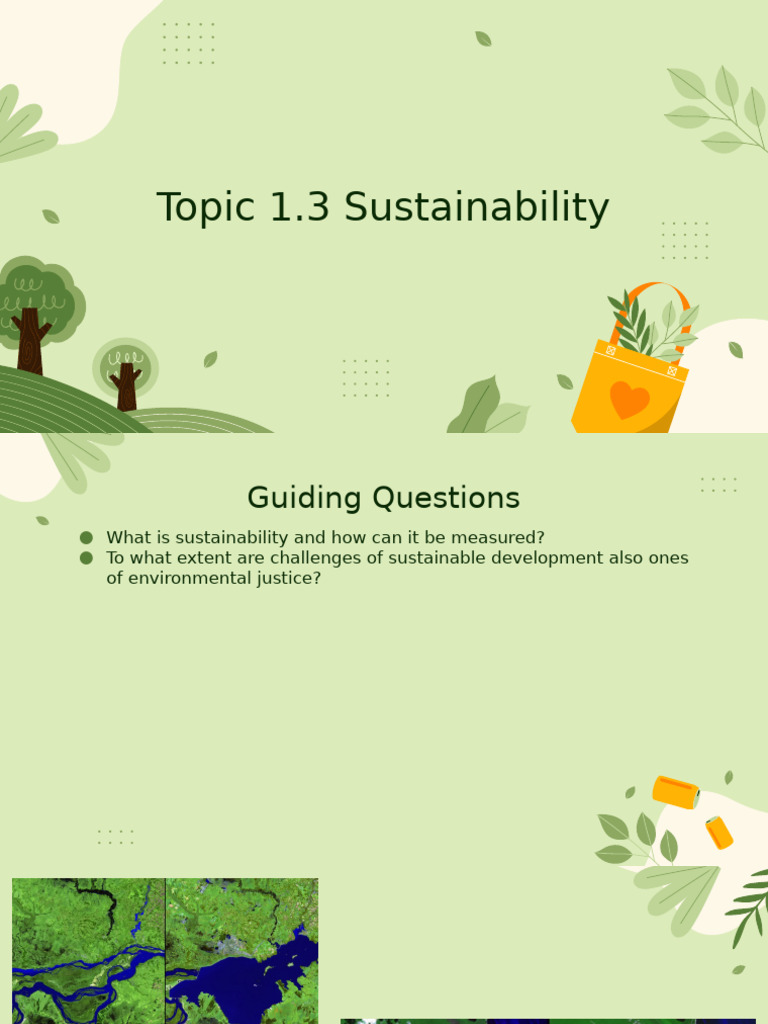 ESS Topic 1.3 Sustanability | PDF | Sustainability | Gross Domestic Product