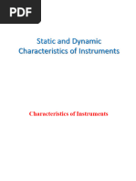 Static & Dynamic Characteristics of Measurement System | PDF ...