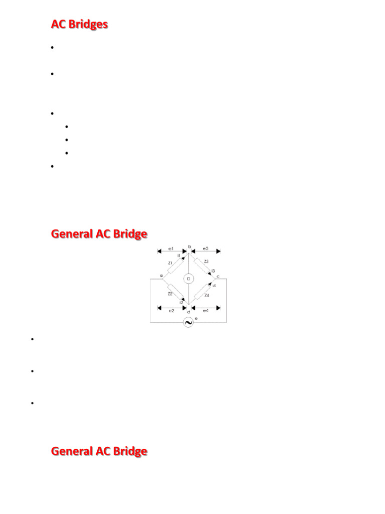 16, 17 and 18 AC Bridges | PDF
