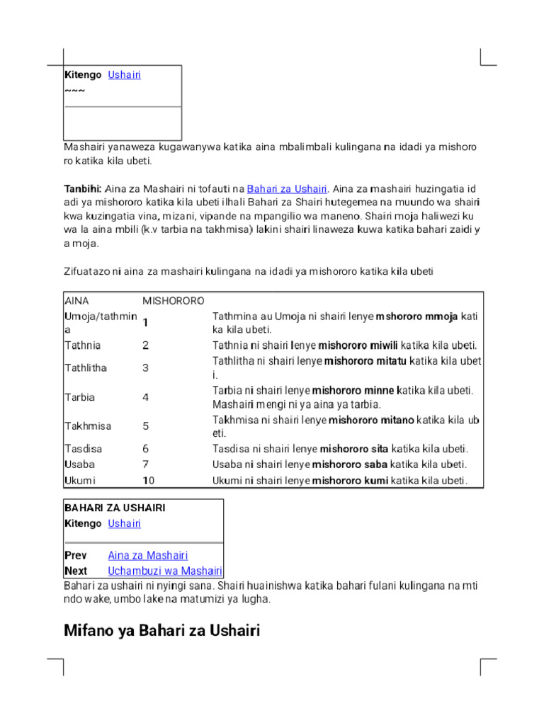 Fasihi Isimu Jamii Na Lugha F1 4 - Phoenix | PDF
