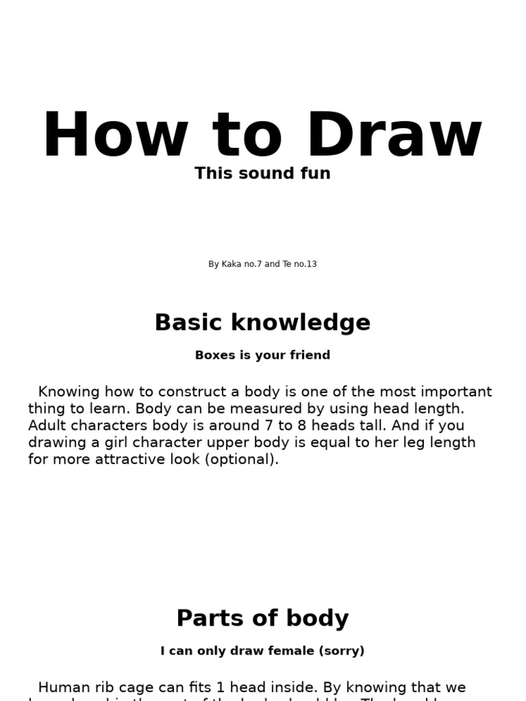 How To Draw | PDF