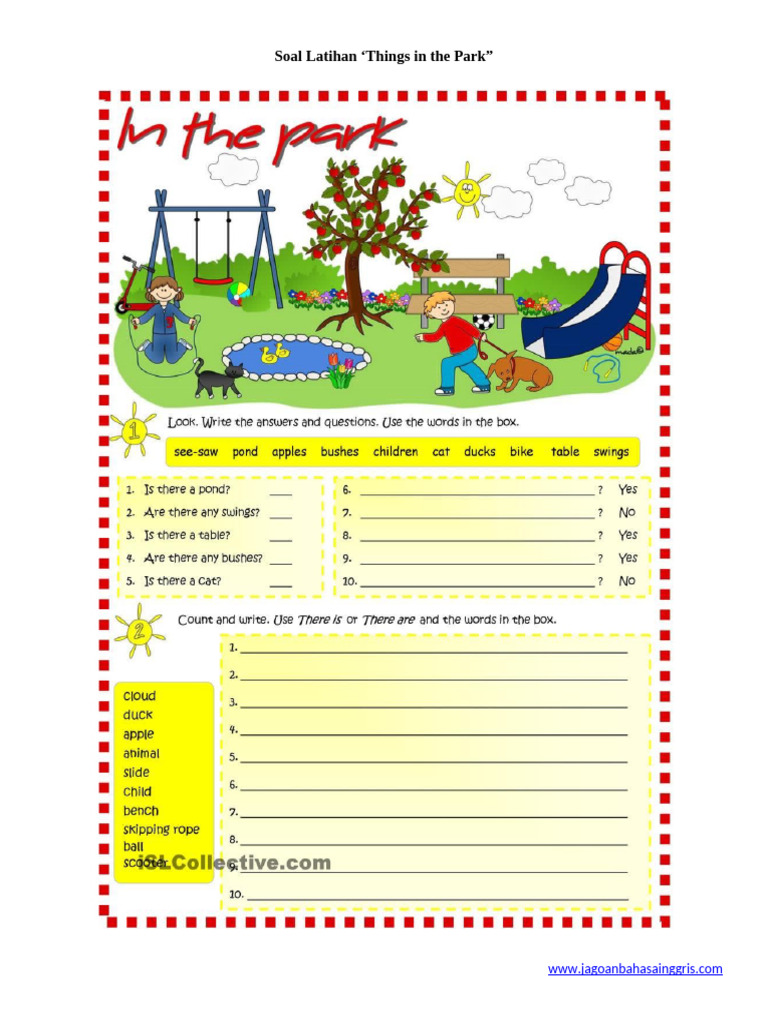 Soal Latihan Things in The Park | PDF