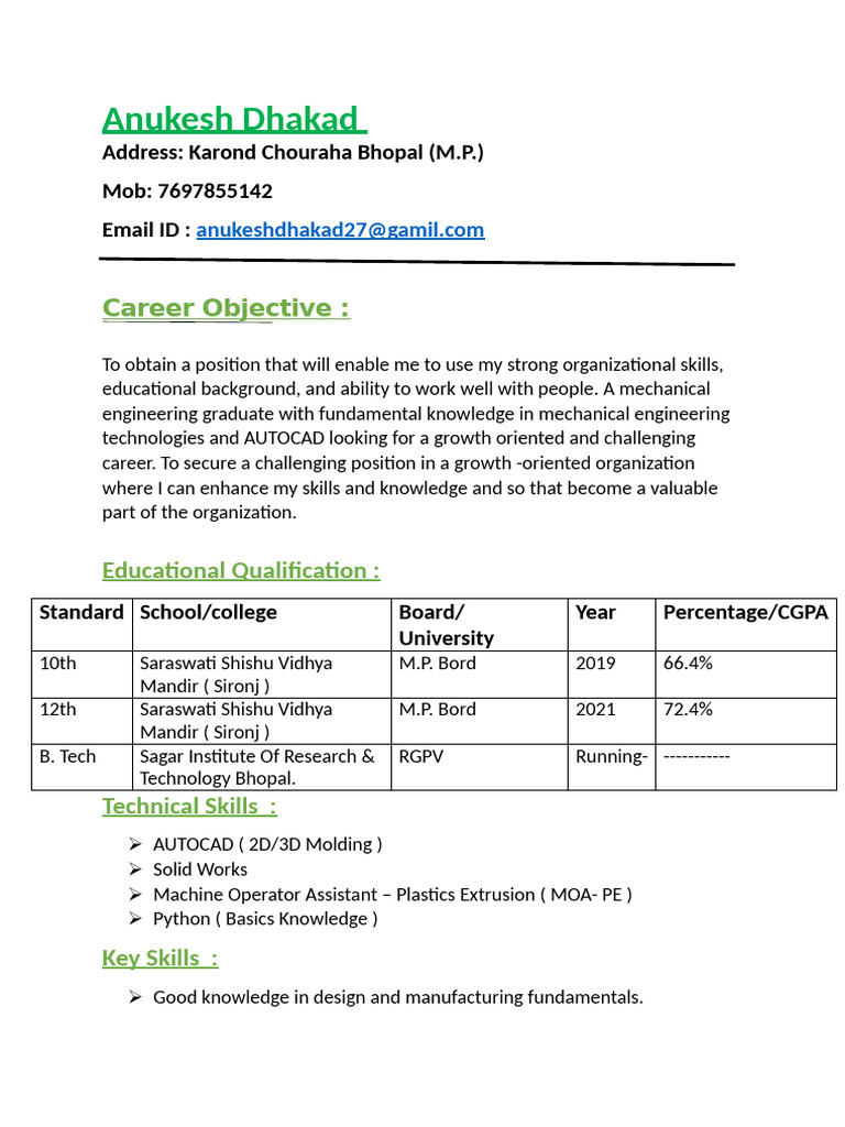 Anu Resume 2 | PDF