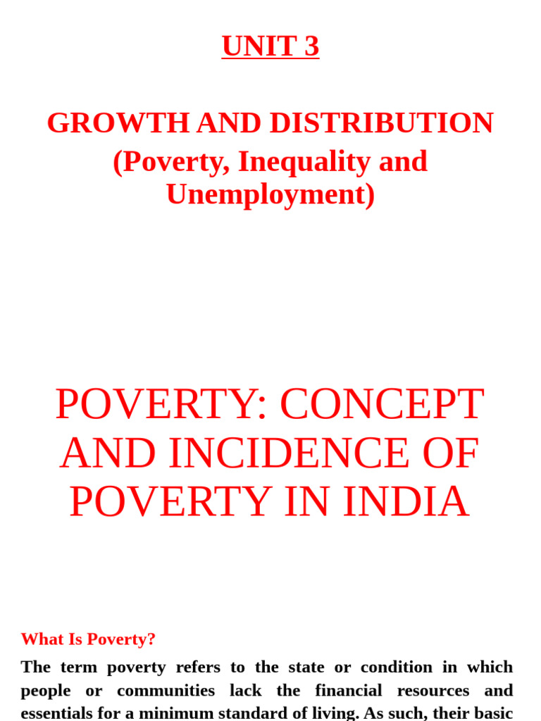 Poverty, Unemployment and Inequality | PDF | Unemployment | Poverty