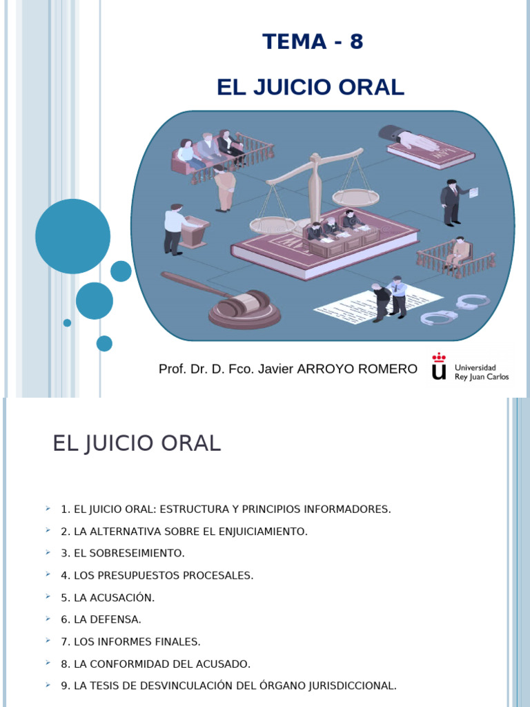 Tema 8 - El Juicio Oral | PDF | Castigos | Sentencia (ley)