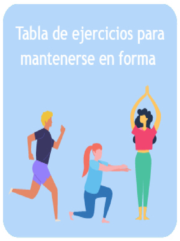 Tabla de Ejercicios para Mantenerse Saludable | PDF