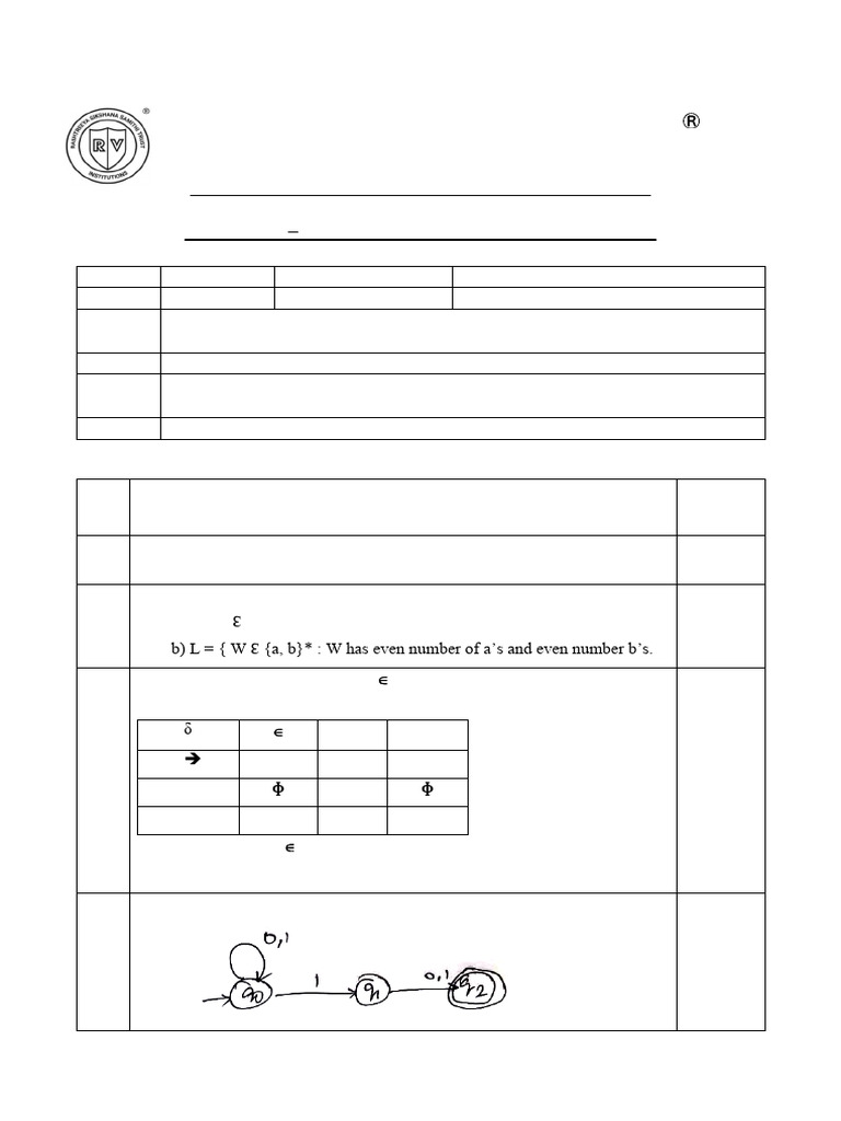 Toc Assignment 1 | PDF | Automata Theory | Regular Expression