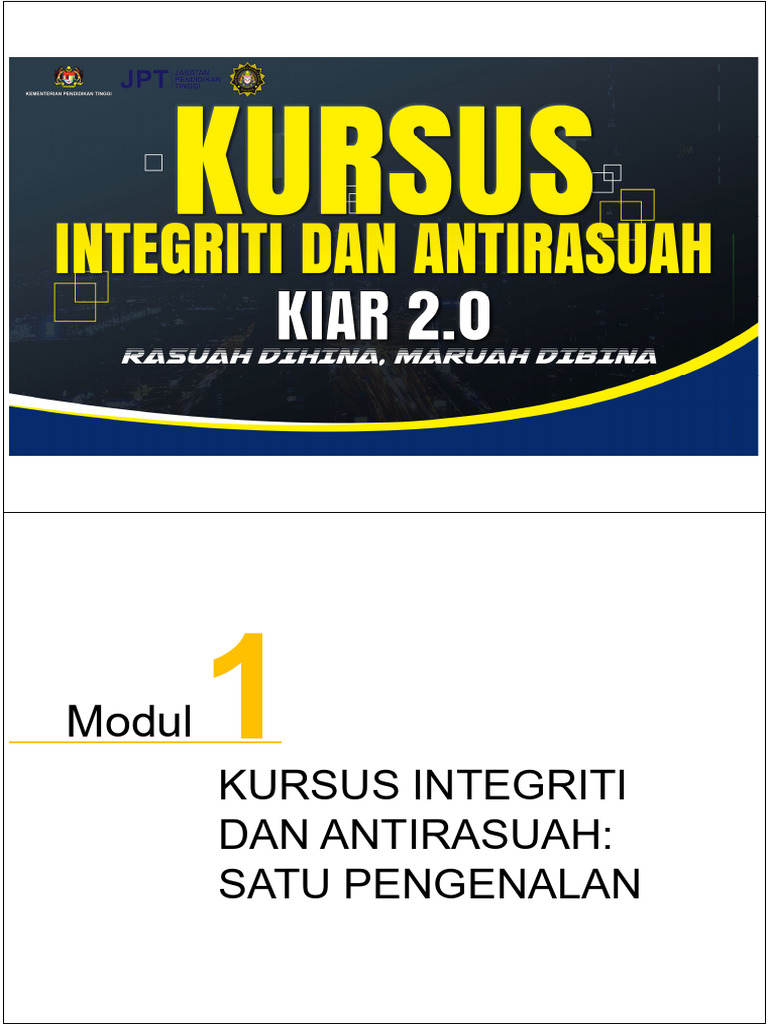 Modul Kiar 2023 - 1 Kiar - Satu Pengenalan Updated Tugasan Terkini | PDF | Karier & Perkembangan