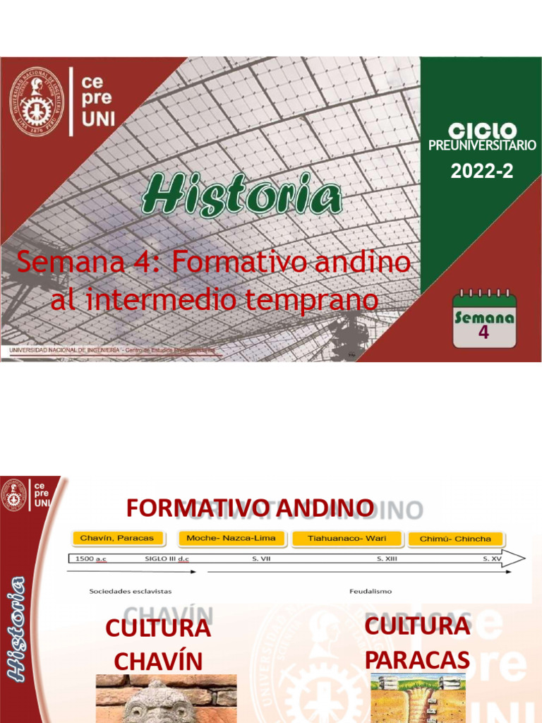 Semana 4 Formativo Al Intermedio Temprano | PDF | Andes | Era precolombina