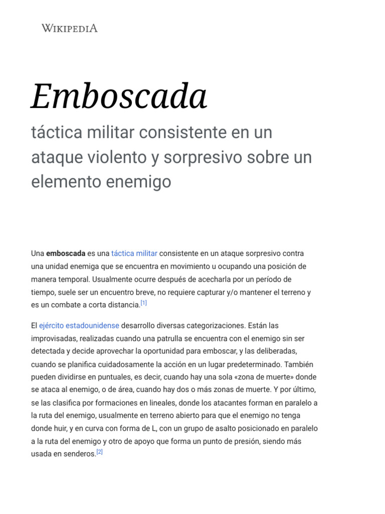 Emboscada - Wikipedia, La Enciclopedia Libre | PDF | Tanques | Guerras ...