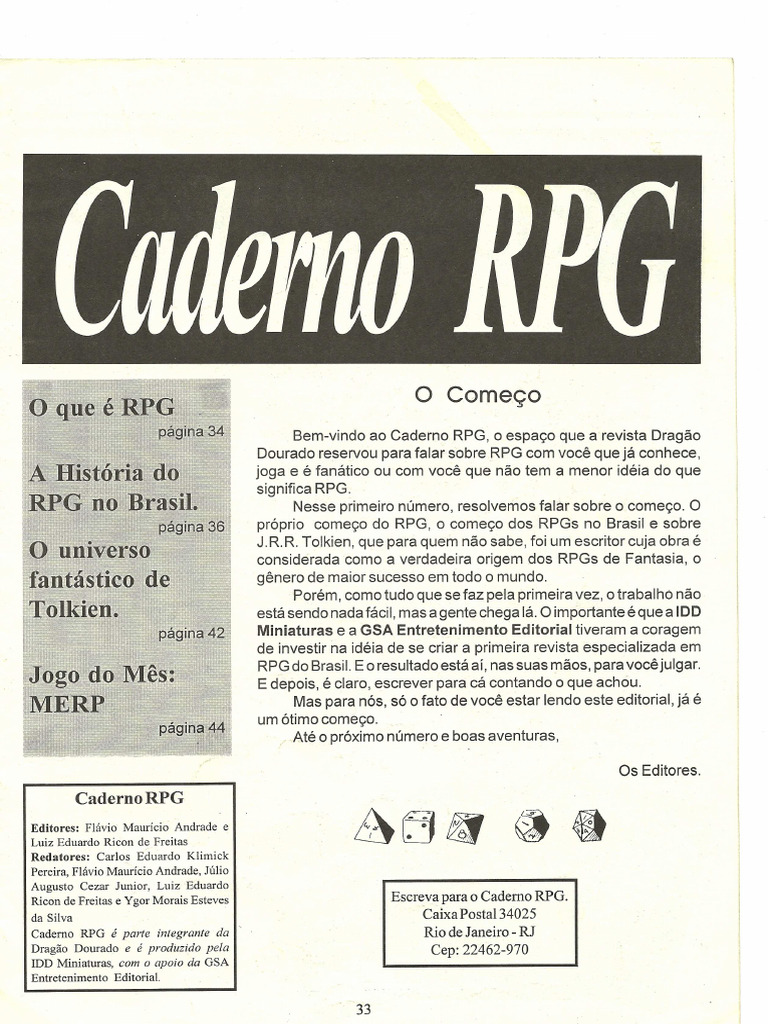 Caderno RPG | PDF