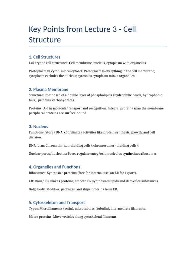 Lecture 3 - Key - Points | PDF | Science & Mathematics