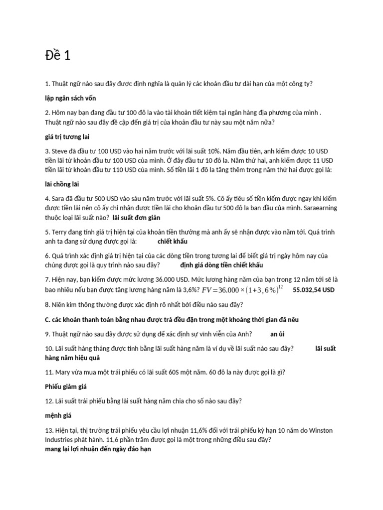 De Cuong TCDN 1 | PDF