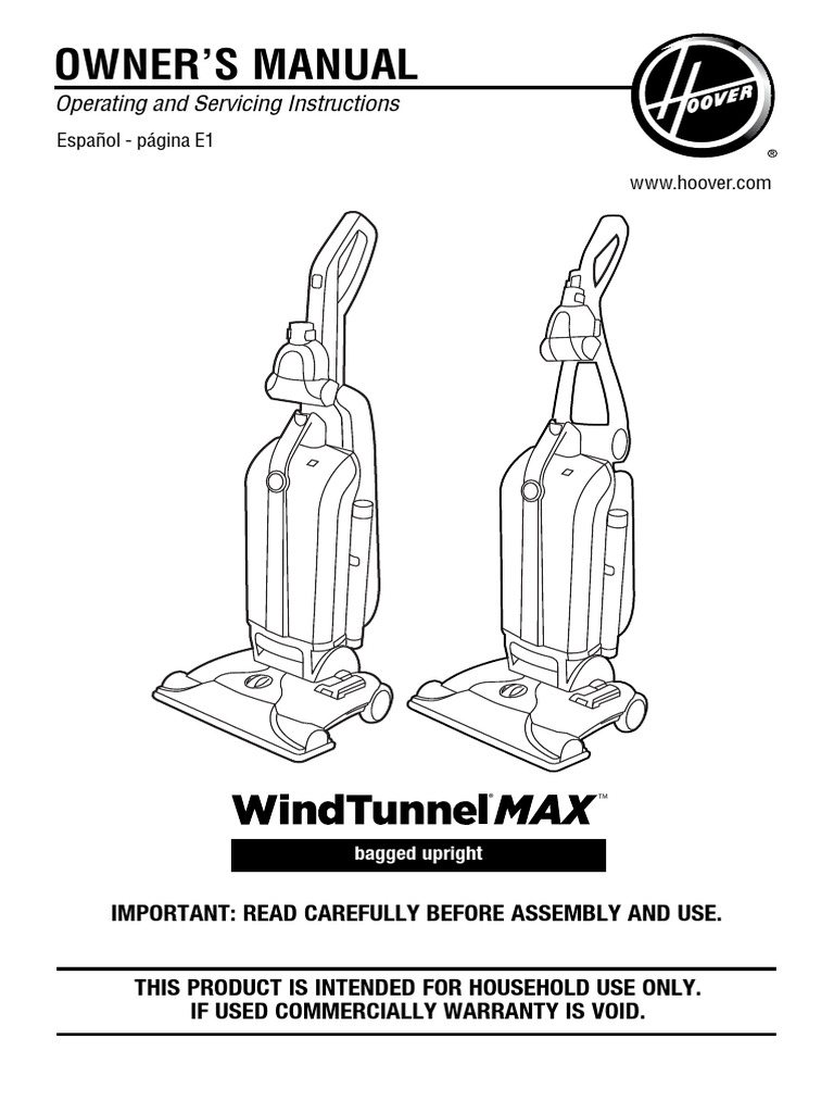 Hoover Vacuum Manual UH30600 | PDF | Vacuum Cleaner | Filtration