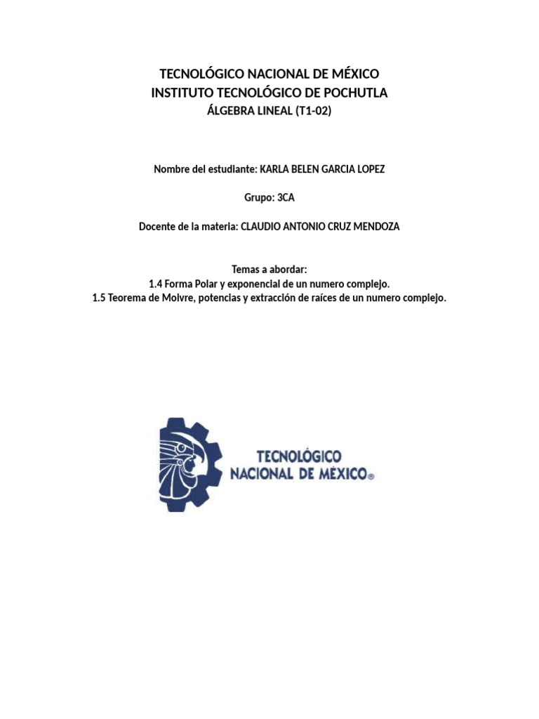 Ejercisio 2 Algebra Lineal Karla Belen Garcia Lopez | PDF