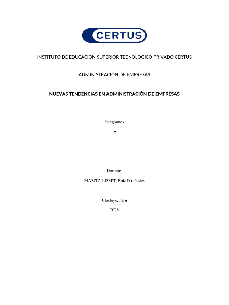 Formato de Informe en Word | PDF