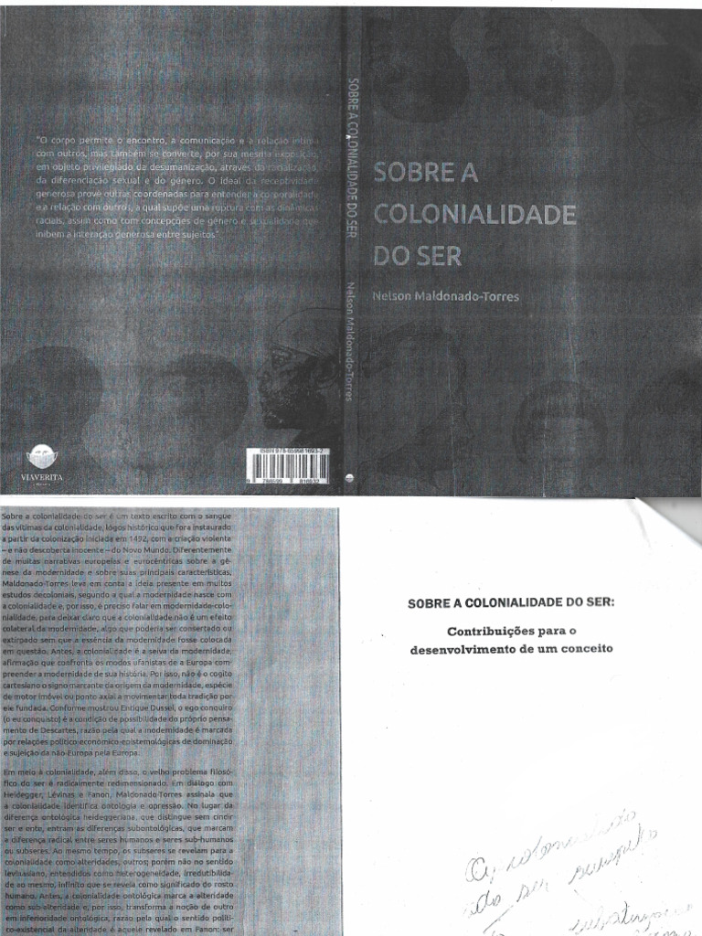Sobre A Colonialidade Do Ser - Nelson Maldonado-Torres | PDF