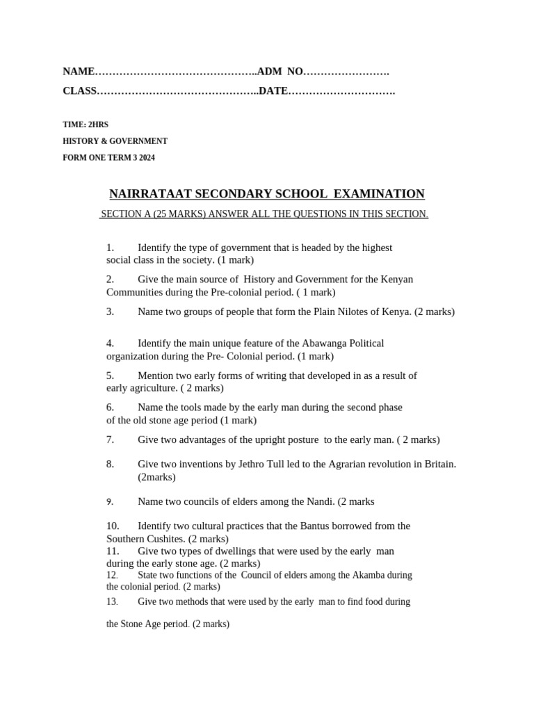 HIST F2 | PDF | Kenya