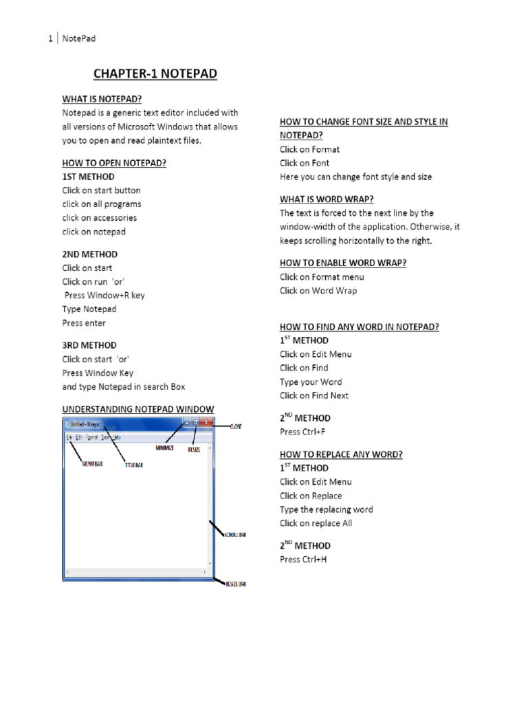Computer Science - Notepad, Wordpad, MS Word PDF - English Grammar ...