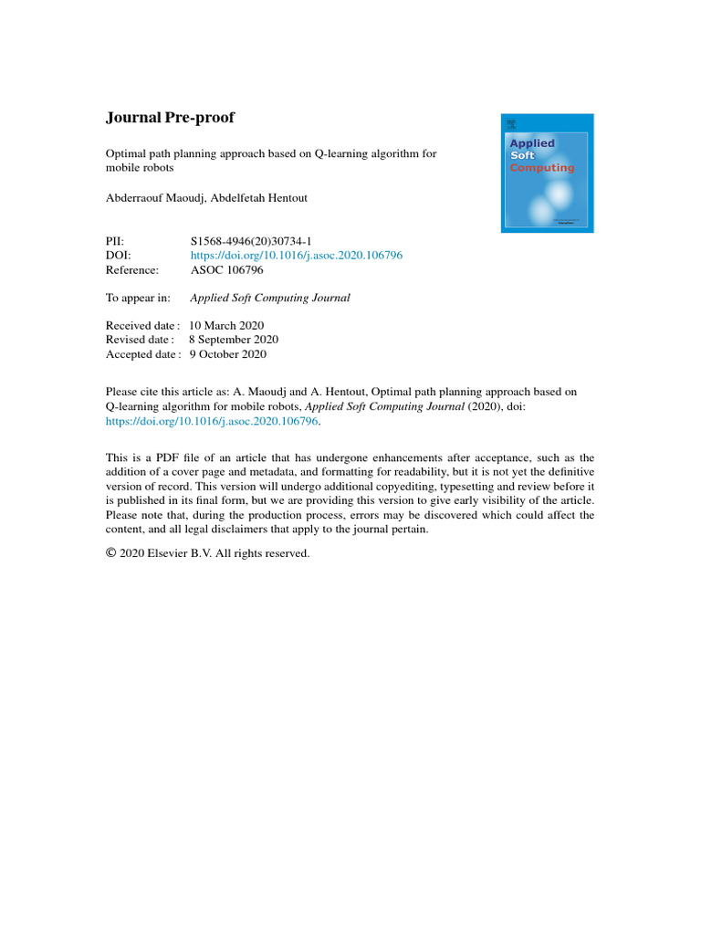 11 - Optimal Path Planning Approach Based On Q-Learning Algorithm For ...