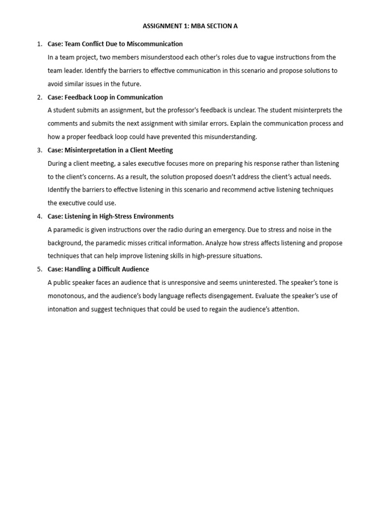 Assignment 1 - MBA A | PDF