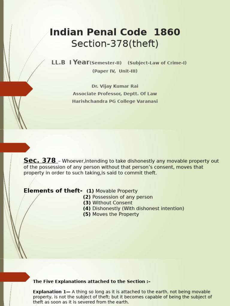 Dr. Vijay Kumar Rai-1 | PDF | Theft | Property