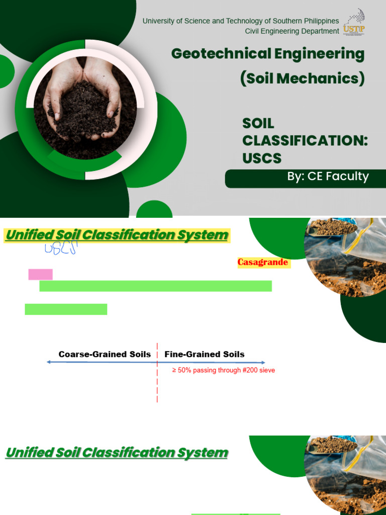Week 5.2 Soil Classification - USCS | PDF | Silt | Sedimentology