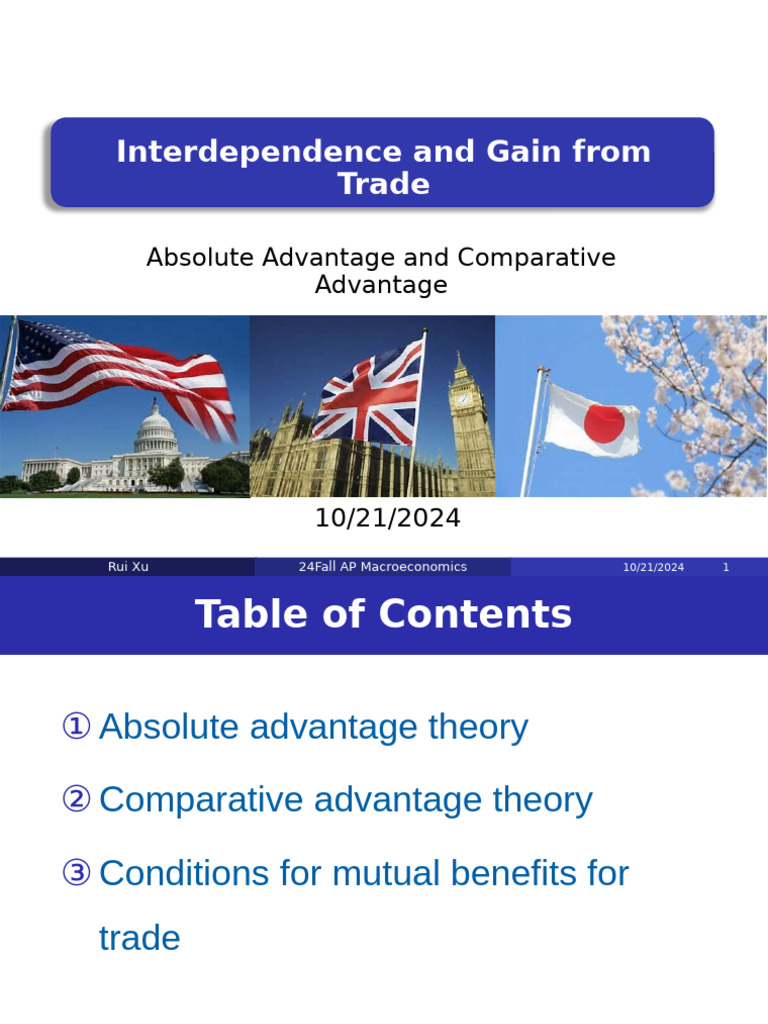 Gain From Trade - Comparative Advantage Thoery | PDF | Comparative ...