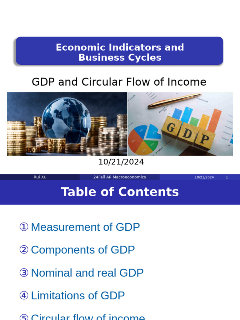 GDP and Circular Flow | PDF | Gross Domestic Product | Consumption ...