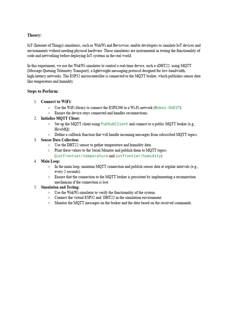 Theory IoT4 | PDF | Computers