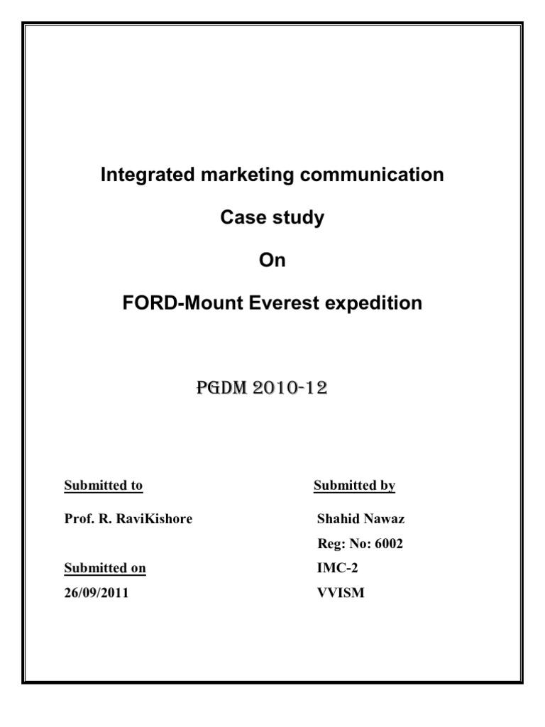 IMC Case Study | PDF