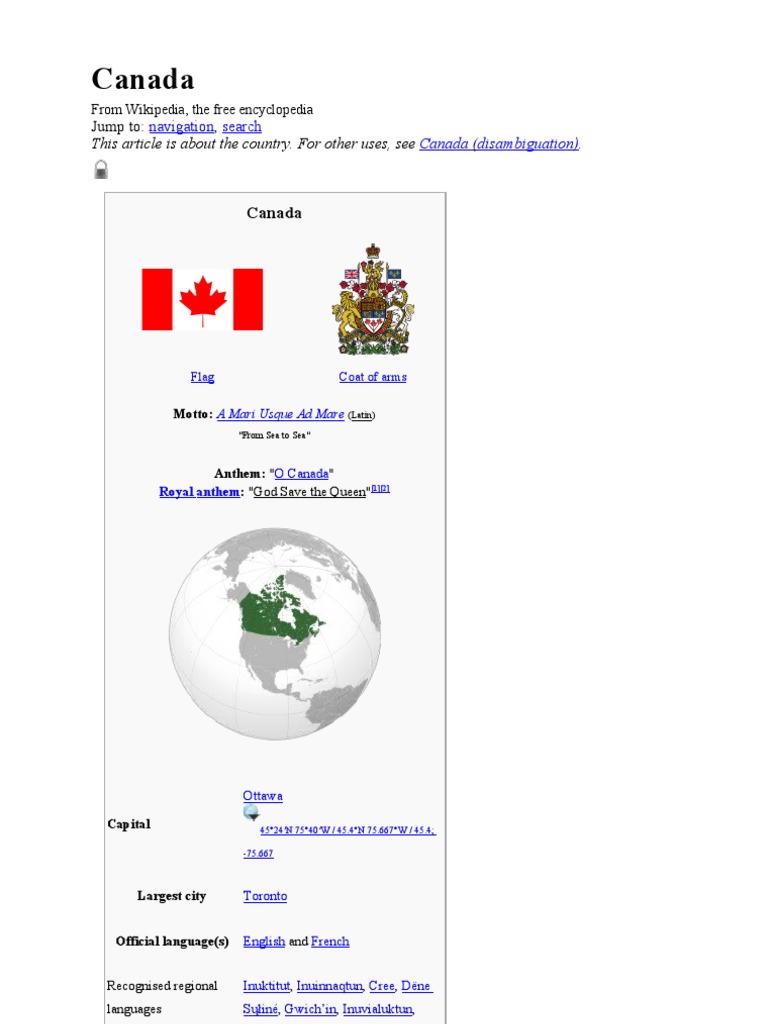 Canada: From Sea to Sea | PDF | Provinces And Territories Of Canada ...