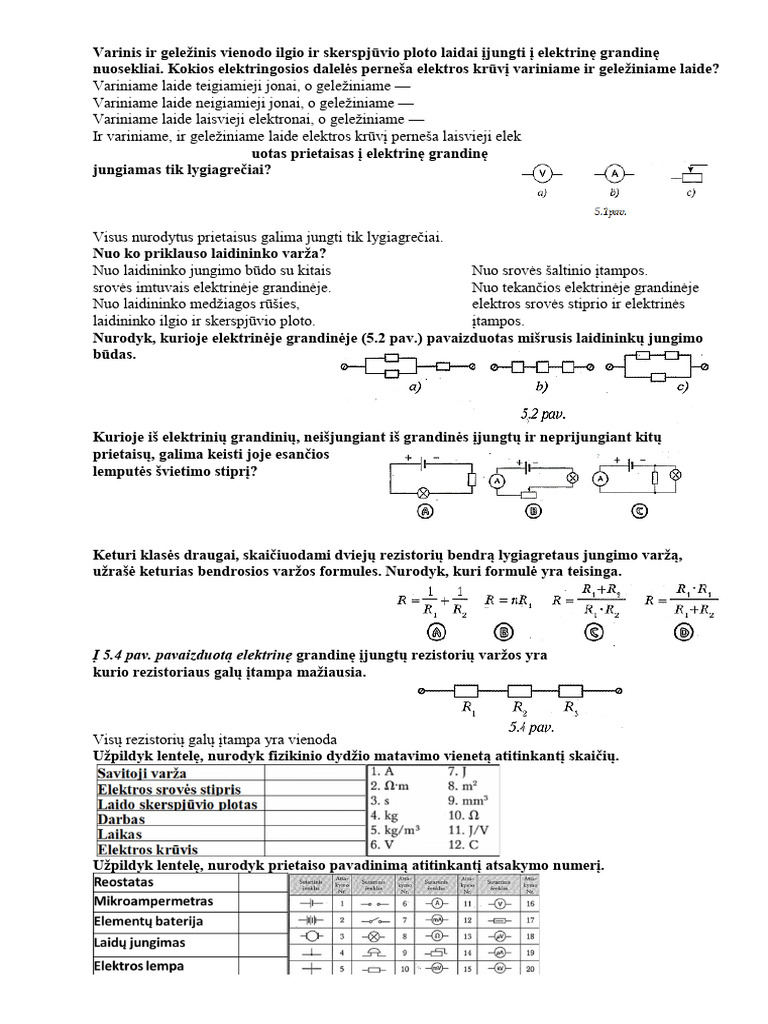 Klases Darbas - Pasirengimas Kontroliniam Darbui 2024 | PDF