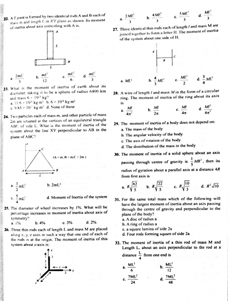 Rotational Motion Ex-1 | PDF