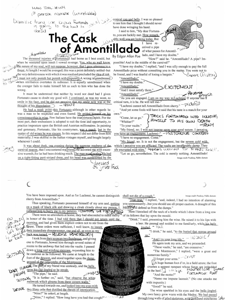 Cask of Amontillado Annotations | PDF