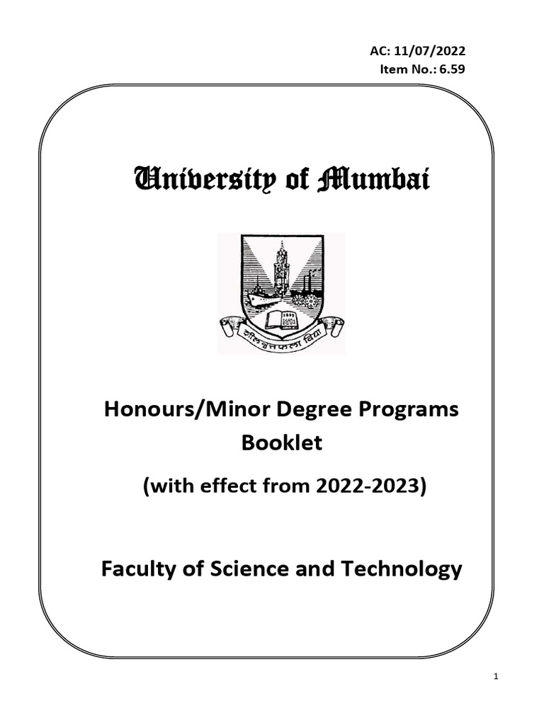 Honours Minor Degree Program Booklet | PDF | Engineering | Mechatronics