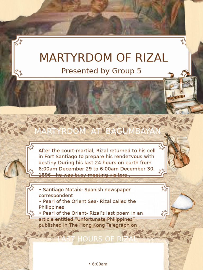 Martyrdom Rizal Grp5 | PDF | Classics