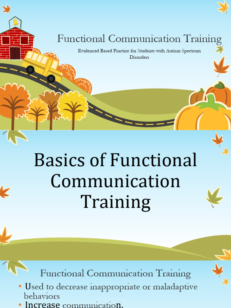Functional Communication Training for ASD | PDF | Reinforcement | Learning