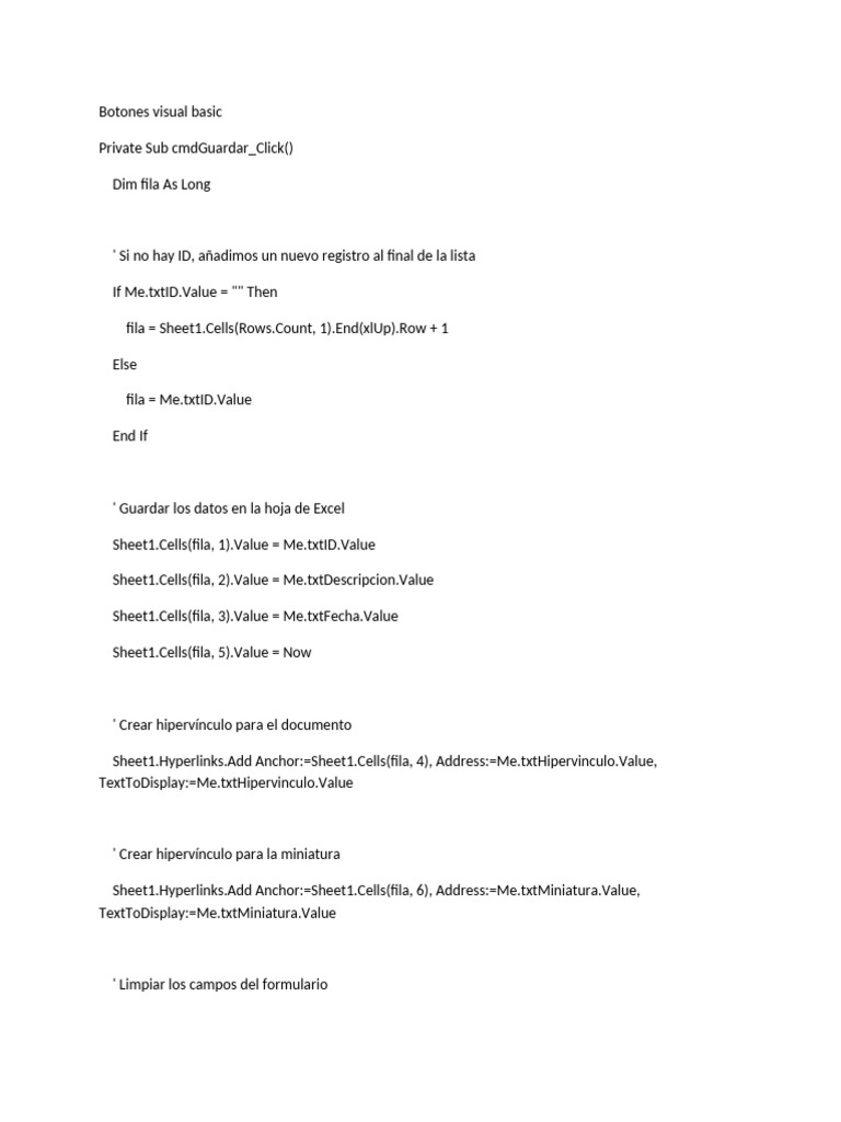 Botones Visual Basic 3 | PDF