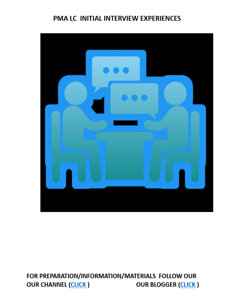 100%Pma Lc Initial Interview Experiences | PDF