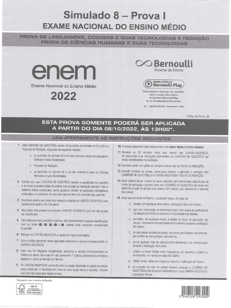 8simulado Dia1 | PDF