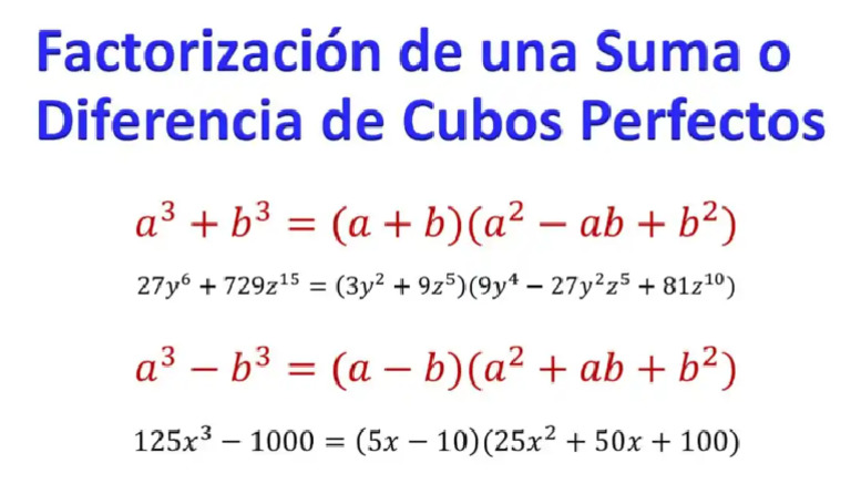 suma diferencia de cubos | PDF