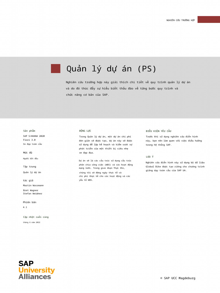 Intro S4HANA Using Global Bike Case Study PS en v4.12 | PDF
