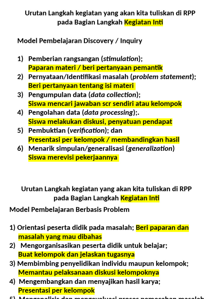 Model Pembelajaran | PDF