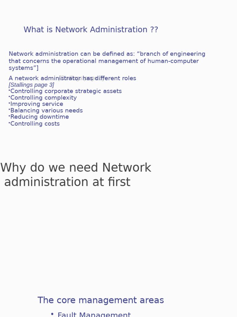 Network Administration | PDF | Operating System | Computer Network