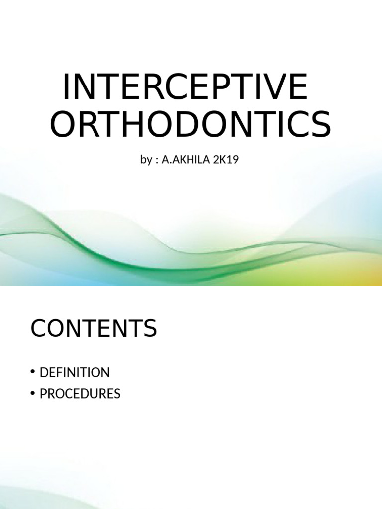 Ortho | PDF | Dentistry | Dentistry Branches