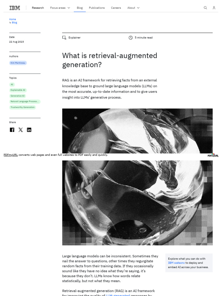 Research Ibm Com Blog retrieval-augmented-generation-RAG | PDF | Artificial Intelligence ...